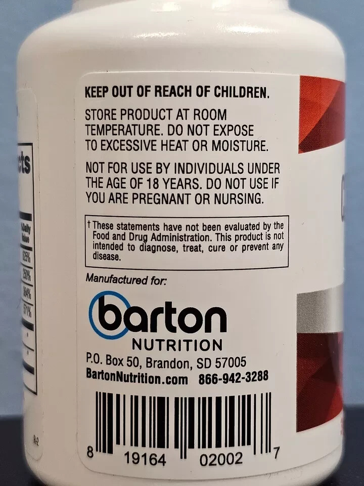 Barton Nutrition CinnaChroma Advanced Blood Sugar Support 30 Caps NEW ...