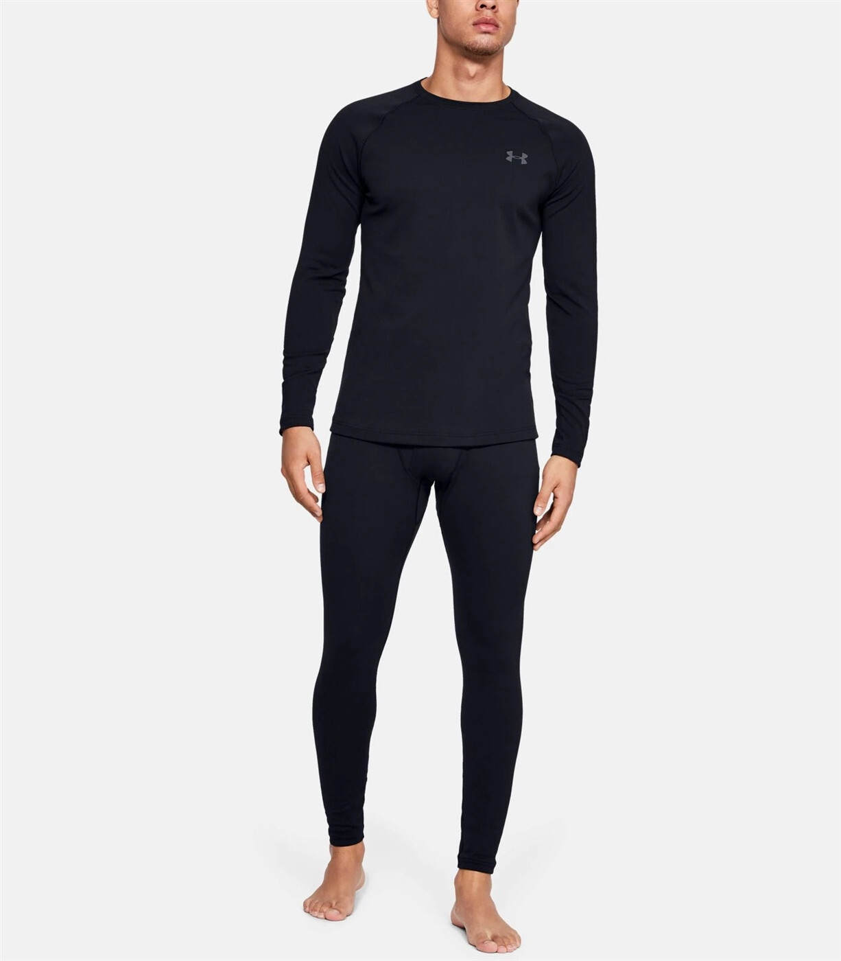 Under armour UA Base 2.0 Crew Men's Active Base Layer - Black/Pitch ...