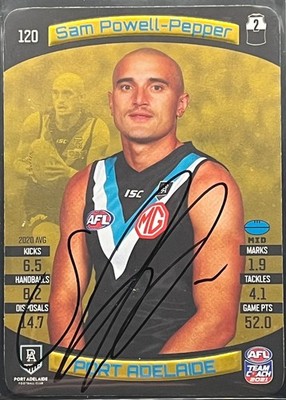 Signed Sam Powell-Pepper Port Adelaide Power Autograph on 2021 GOLD ...