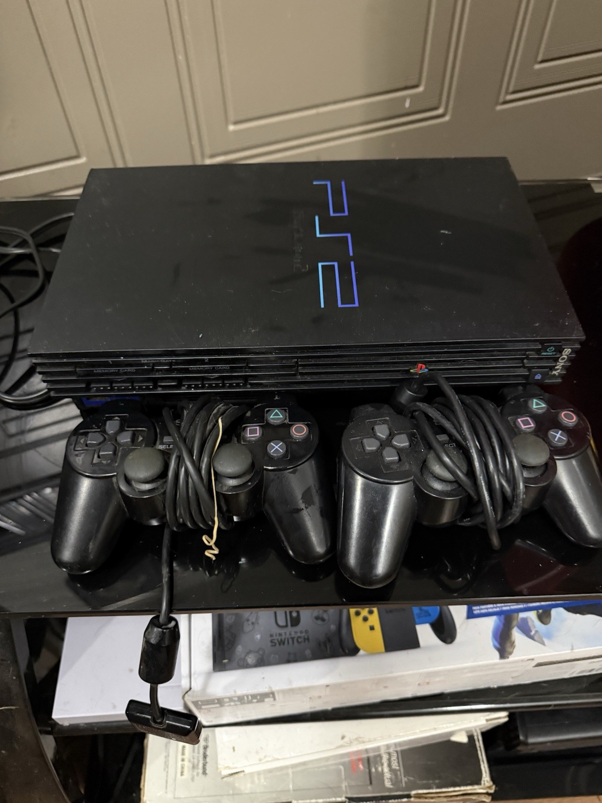 Sony PlayStation 2 PS2 FAT Console Black Tested Cords + Controllers. No ...