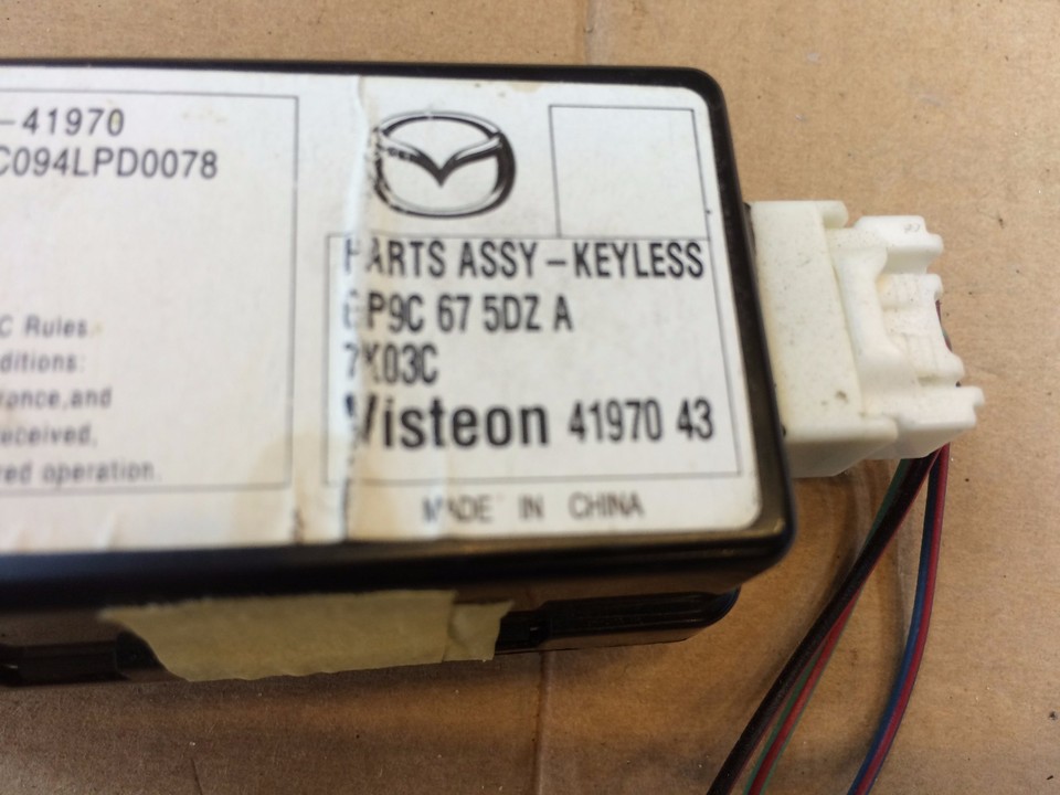Mazda 6 Mazda6 OEM Keyless Entry Module Computer | Genuine OEM