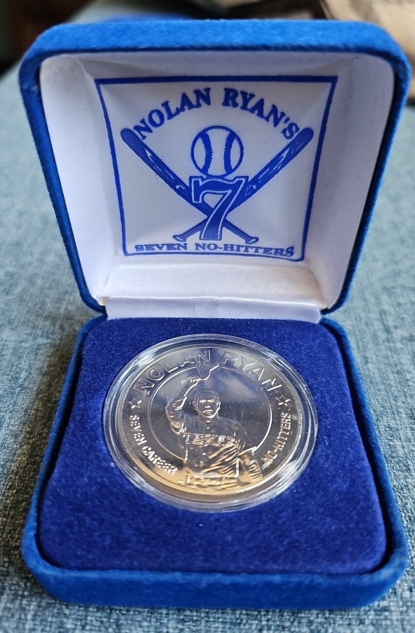 1993 Republic of Liberia Nolan Ryan $1 Coin Seven Career No-Hitters ...