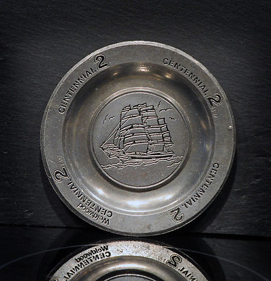Weldwood Centennial Ship Cutter Ashtray - Metal or Pewter - No Markings ...