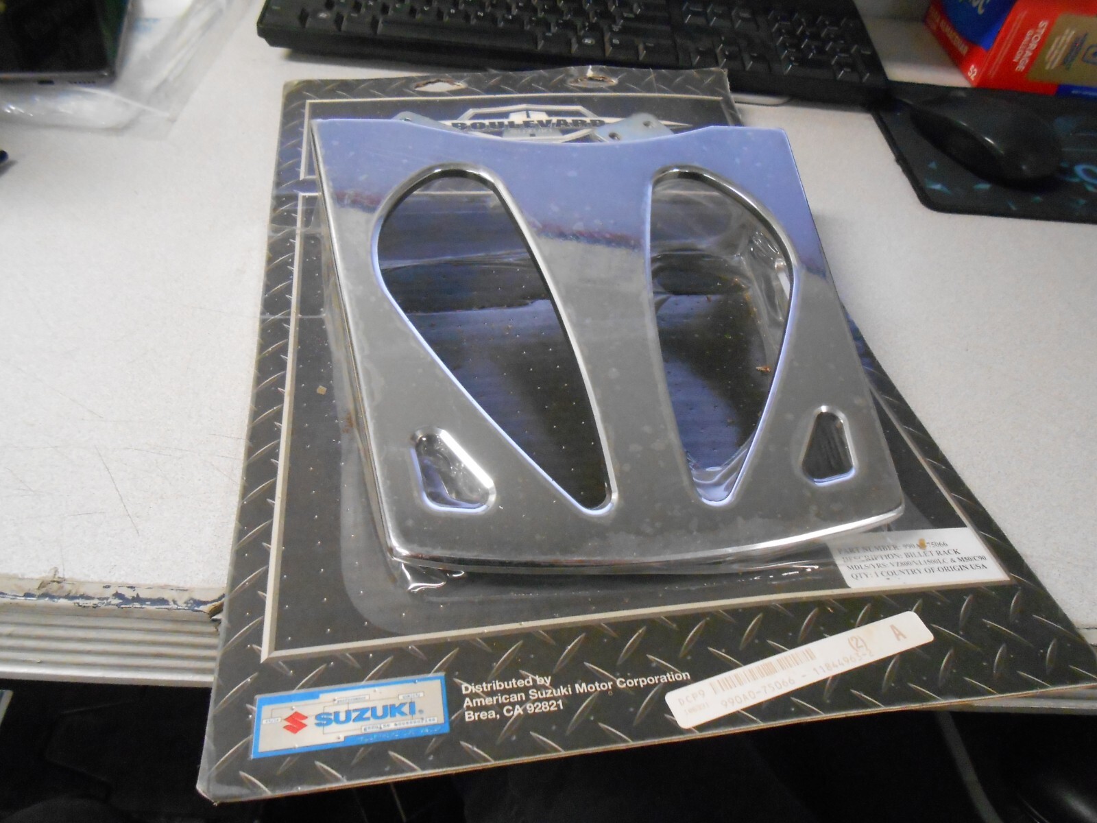 NOS Suzuki OEM Chrome Rear Billet Rack VZ800 VL1500 M50 C90 990A0-75066 ...