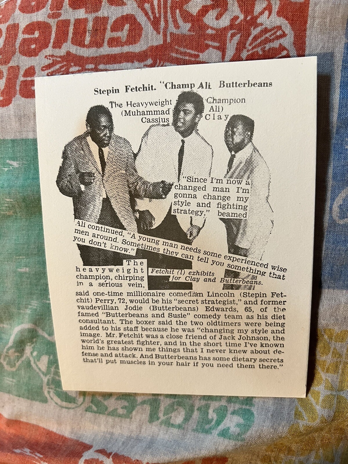 Vintage Late 60’s Boxing Postcard Muhammad Ali Stephin Fetchit | eBay