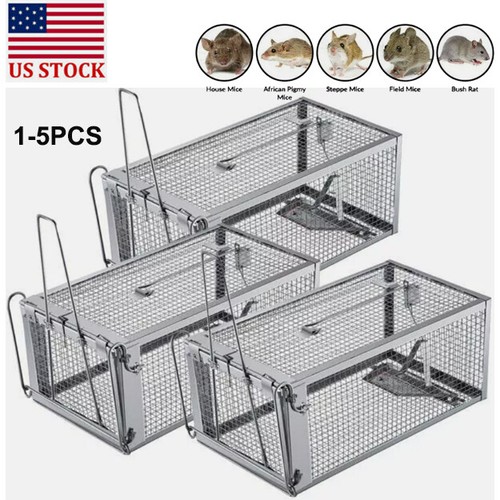 USA Mouse Trap Rat Trap Rodent Trap Live Catch Cage, Easy to Set Up and ...