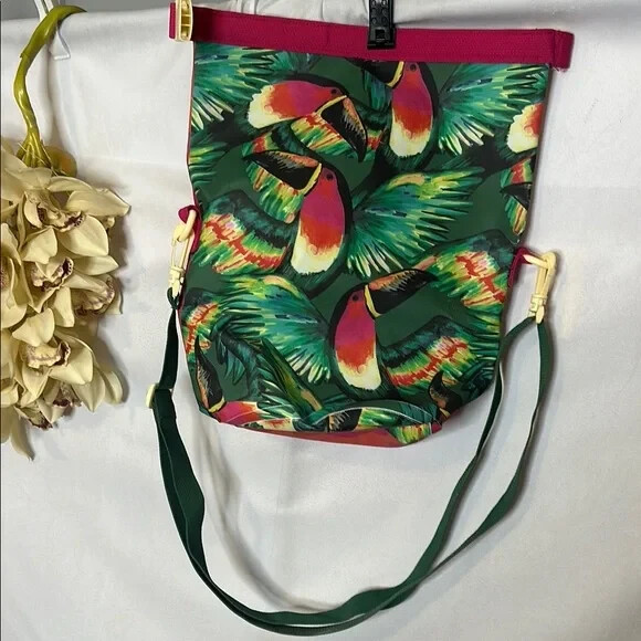 Farm Rio Colorful Tropical Print Water Proof Bag EUC … - Gem