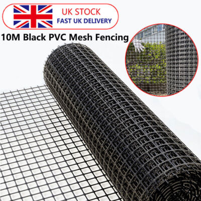 1M x 10M PVC Coated Chicken Mesh Fencing Garden Barrier Garden Plastic ...