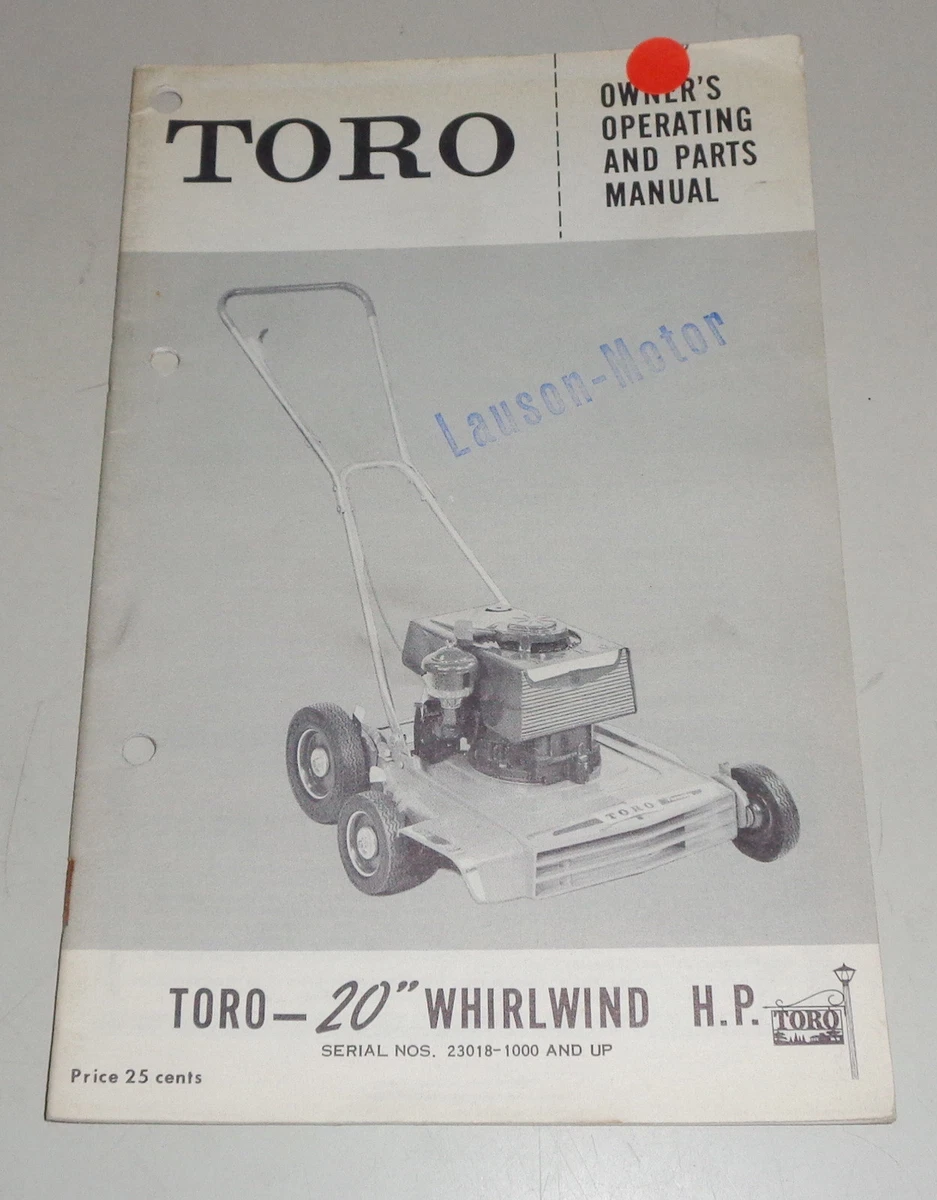 Toro Mower Parts List