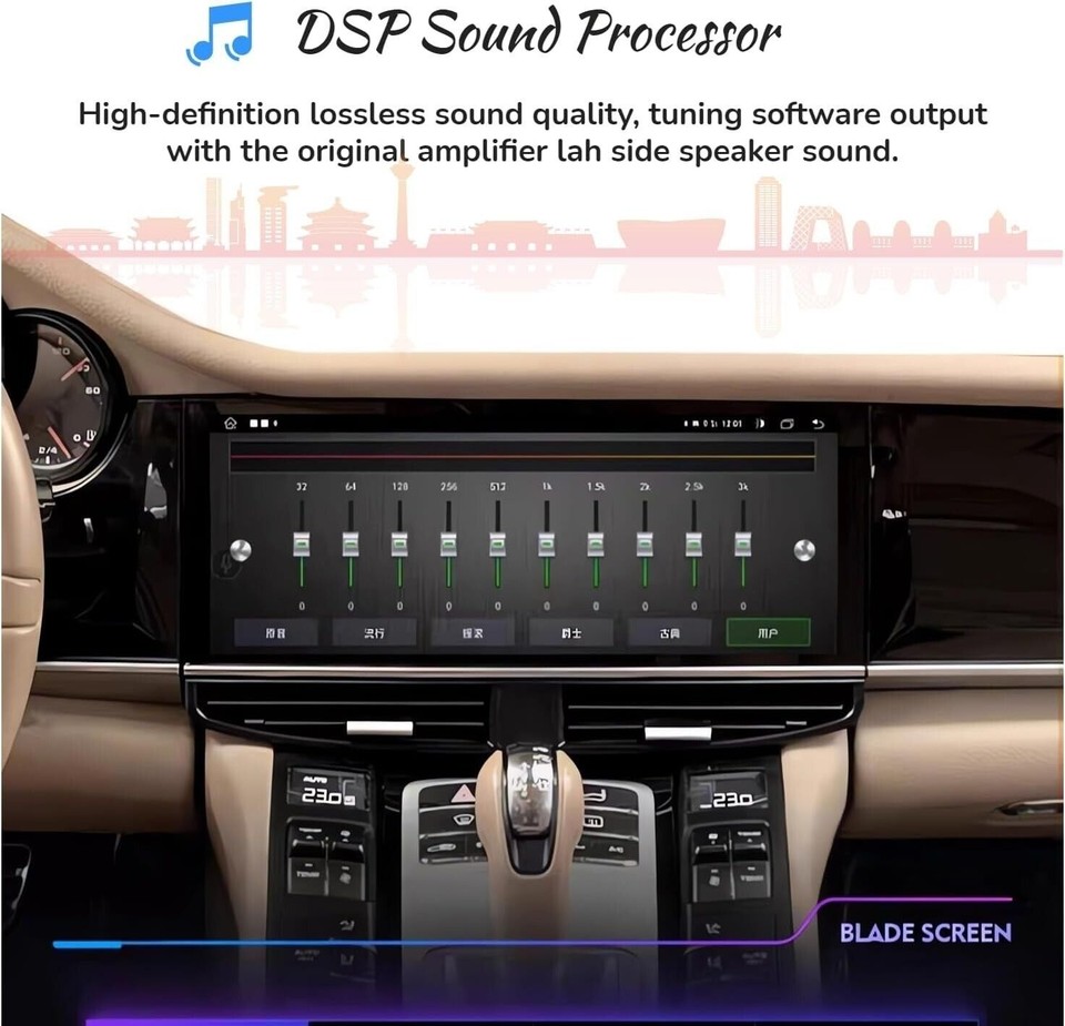 12.3" 8+128G Android Car Radio Stereo GPS Carplay For Porsche Panamera ...