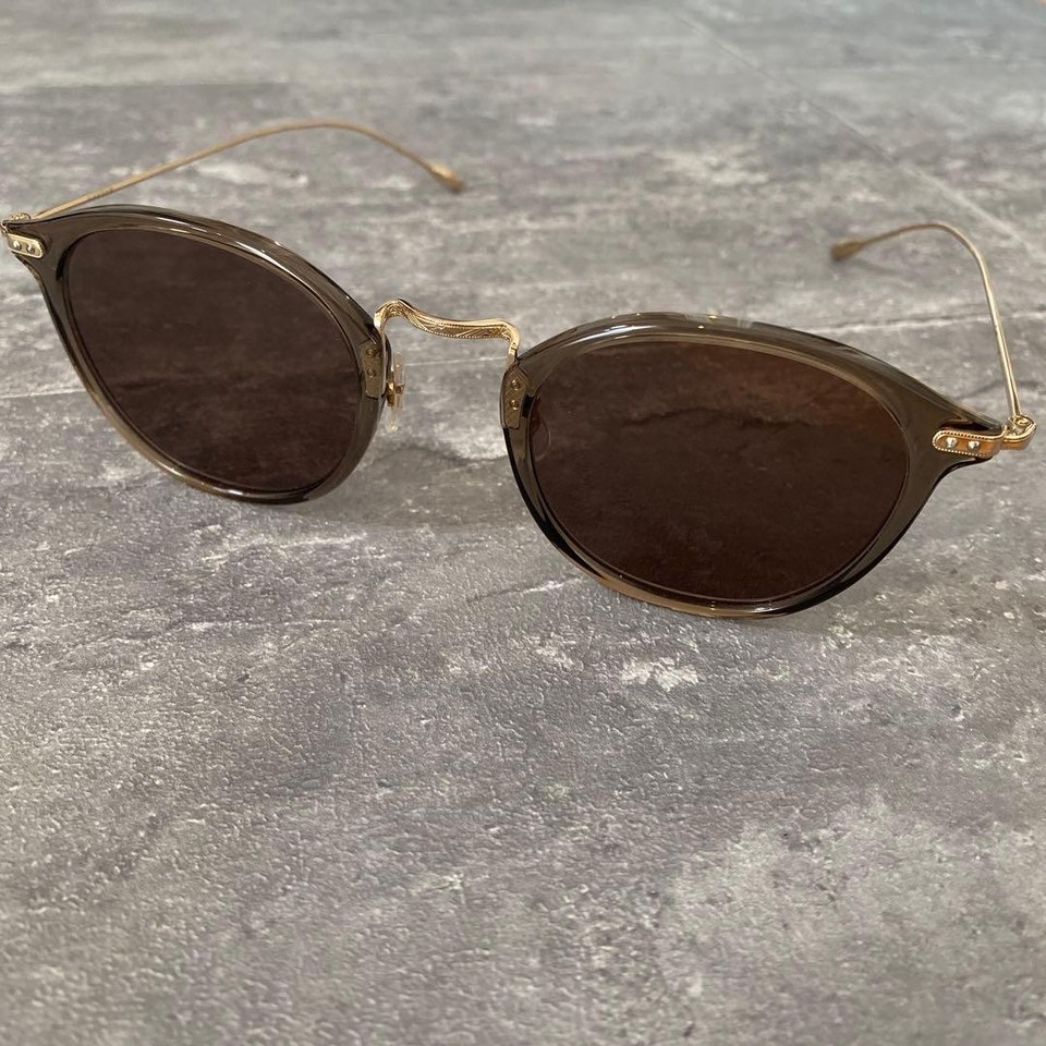 EYEVAN Sunglasses Brown Gold Thin Frame Used Case Included | eBay UK