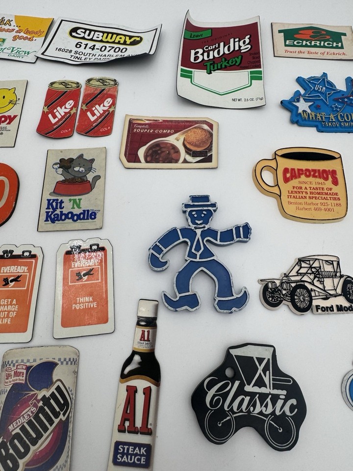 Lot Of 27 Vintage Advertising Magnets Retro Kitchen Decor Acceptable ...