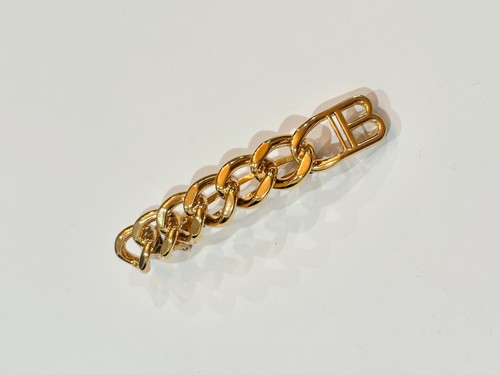 Balmain 18K Gold-Plated Link Barrette Hair Clip | eBay