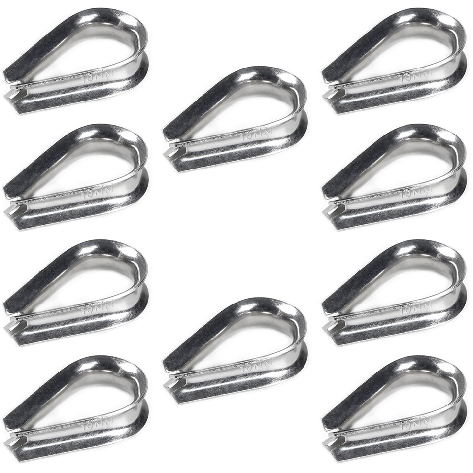 10 Pcs 3/8" Wire Rope Thimbles M10 Cable Thimbles 304 Stainless Steel Thimble Ri | eBay