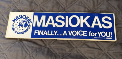 Vintage Masiokas For Congress Finally A Voice US Political Bumper ...
