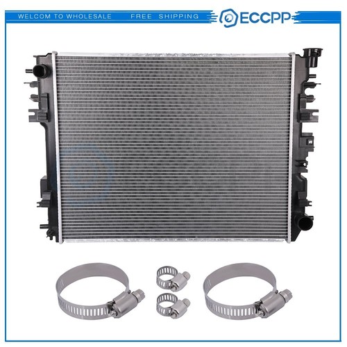 Radiator 13129 with Universal Oil Hose Clamps Kit for 2009-2010 Dodge ...