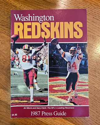 1987 WASHINGTON REDSKINS NFL FOOTBALL MEDIA AND PRESS GUIDE RARE SEE ...