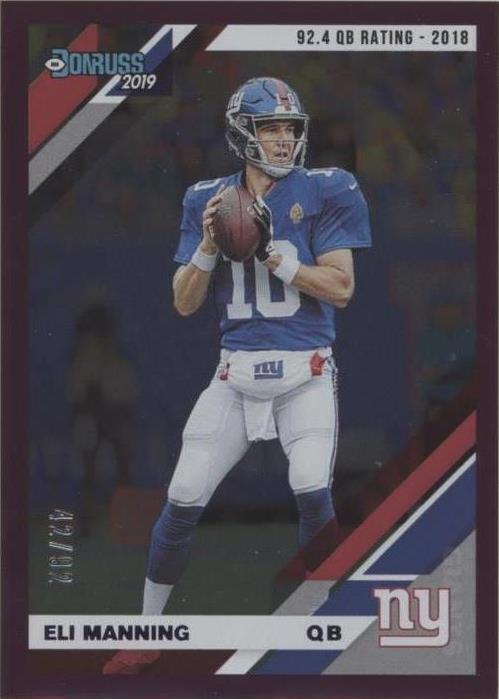 2019 Panini Donruss - Eli Manning #178 Season Stat Line /92 for sale ...