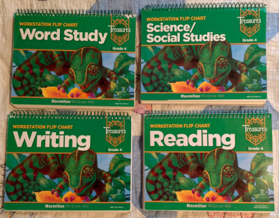 Grade 4 MacMillan McGraw Hill Treasures Workstation Flip Charts set of ...