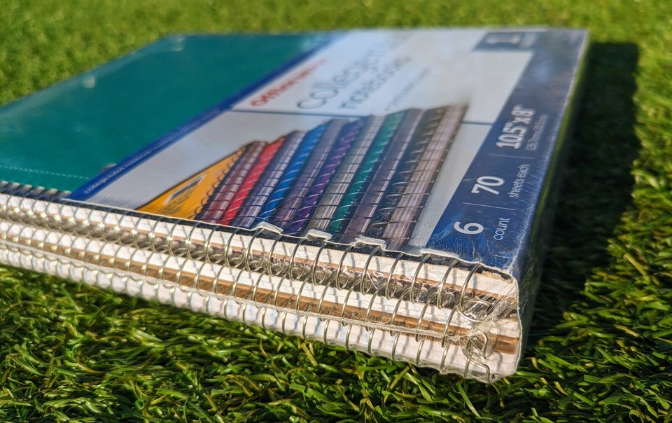 NEW College Ruled Spiral Notebooks, 6 Pack, 1 Subject, 70 Sheets Each ...