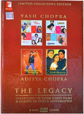 YASH RAJ LEGACY FILMS DDLJ SILSILA 6 DISC DVD STEELBOOK LAMHE ...