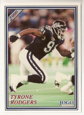 Tyrone Rodgers 2000 Jogo CFL card #163 Toronto Argonauts Washington ...