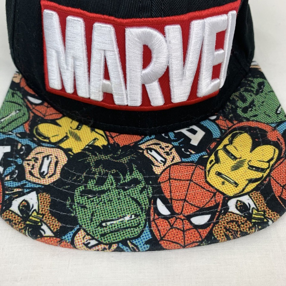 Marvel Avengers Black Snapback Hat Baseball Cap | eBay