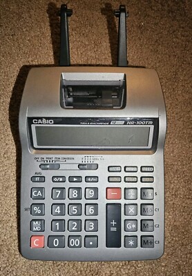Casio HR-100TM Printing Calculator- TESTED/WORKING | eBay
