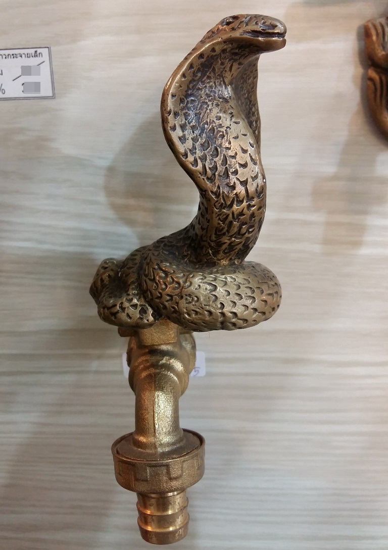 Brass Faucet Handle Garden Cobra Snake Vintage Tap 1/2" Water Spigot ...