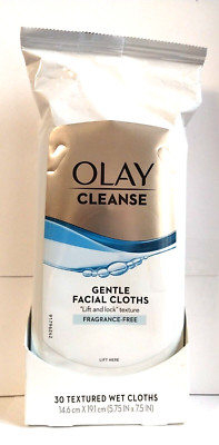 OLAY Cleanse Gentle Facial Cloths 30 Textured Facial Cloths Fragrance ...