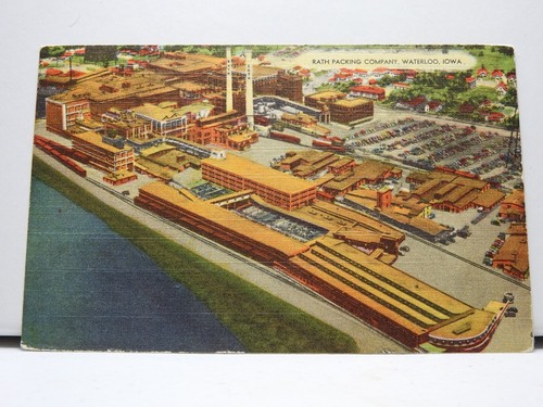 Linen Postcard Rath Packing Company Waterloo Iowa Pub: H K Kittrel Co ...