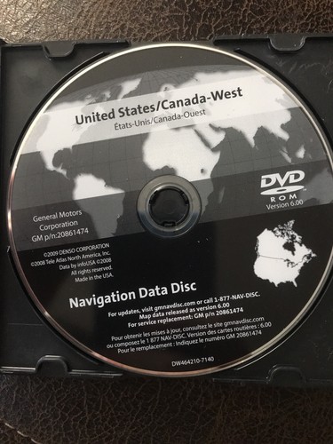 Chevy Chevrolet GM Navigation Disk CD DVD Product # 20861474 6.00 WEST ...