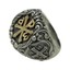 Knights Templar Chi Rho Gold 10K and Silver 925 Alfa Omega Men’s Ring ...