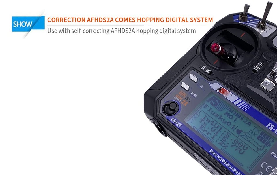 Flysky FS-i6 RC Transmitter and Receiver FS-iA6 6 Channels 2.4GHz AFHDS ...
