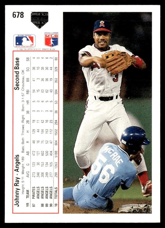 1991 Upper Deck Johnny Ray California Angels #678 | eBay