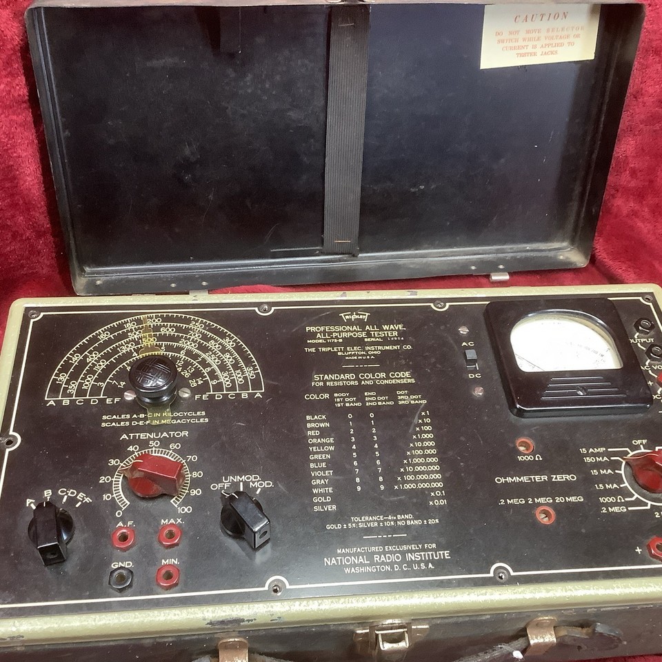 1941 Triplett 1175-B Professional Radio Tube Tester National Radio ...