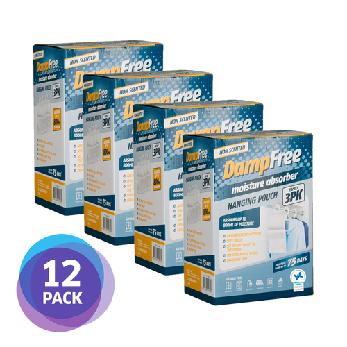 [12 PACK] DampFree Hanging Bag Moisture Absorber - Non Scented | Like ...