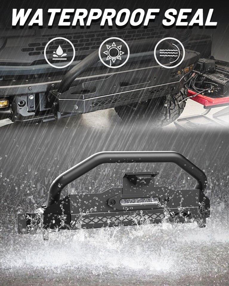 Front Bumper Winch Bracket For 2021-2026 Ford Bronco+Radar Hole+Camera ...