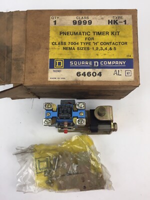 SQUARE D 9999 HK-1 PNEUMATIC TIMER KIT FOR CLASS 7004 TYPE H CONTACTOR ...