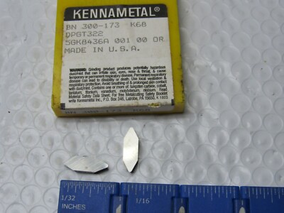 KENNAMETAL DPGT-322 CARBIDE INSERTS, GRADE K68 (10 PCS) NEW | eBay