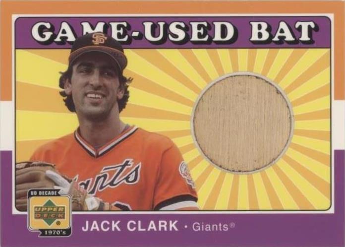 2001 Upper Deck Decade 1970's - Game-Used Bats Jack Clark #B-JAC (MEM ...