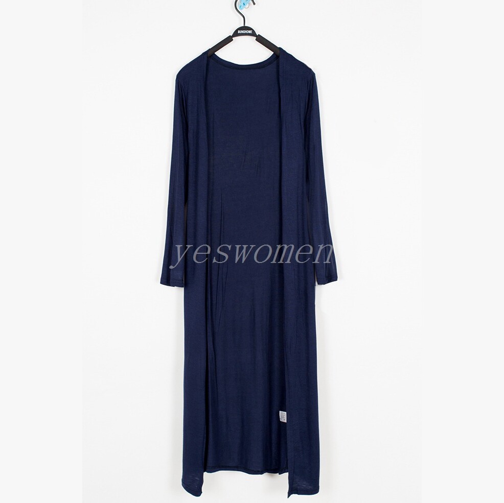 Women Long Sleeve Open Front Cardigan Tops Knit Long Sweater Coats With ...