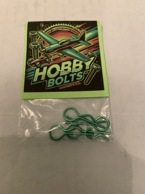 Hobby Bolts Body Clips For RC cars, Trucks. (Green) Qty:4 Each RC ...