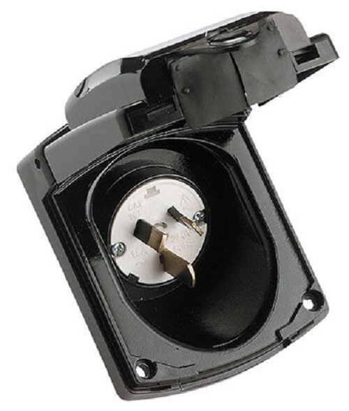 Clipsal FLUSH INLET SOCKET 15A 230V 3-Pin Safety, Weatherproof Flap ...