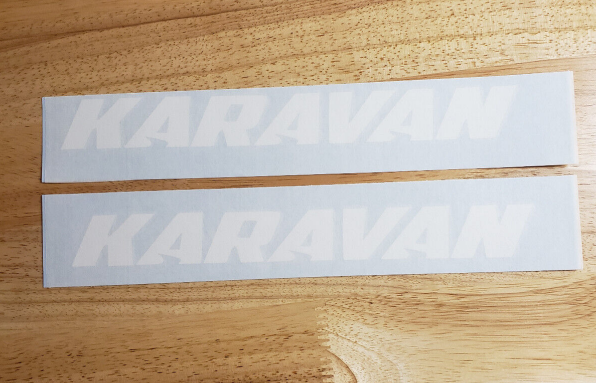 KARAVAN Replacement TRAILER DECAL Stickers - SET OF 2 - 18” white Boat ...