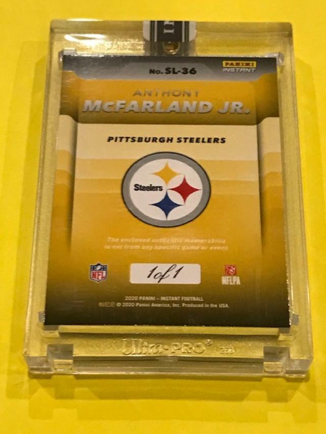 Anthony McFarland 2020 Panini Instant Rookie Logos NFL Shield Steelers ...