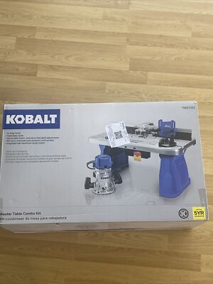 KOBALT Fixed Corded Router w/ Table 12amp Power Tools Grey/Blue ...