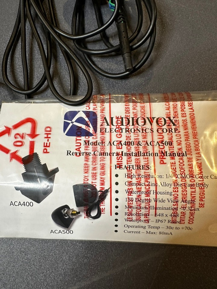 Audiovox ACA500 Mini-Bullet High Resolution Backup Camera 150 Degree ...