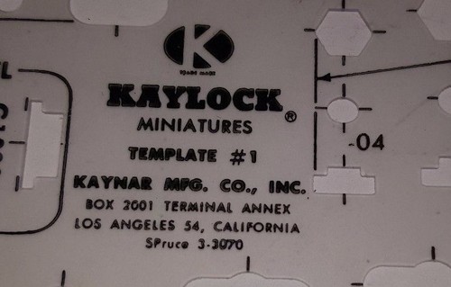 VINTAGE KAYLOCK MINIATURES DRAFTING TEMPLATE # 1 GANG CHANNEL | eBay