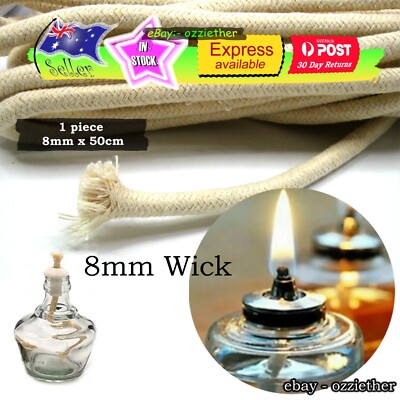 Wick 8mm Candle Oil Kerosene Lamp Lantern Cotton Wicks Alcohol Burner ...